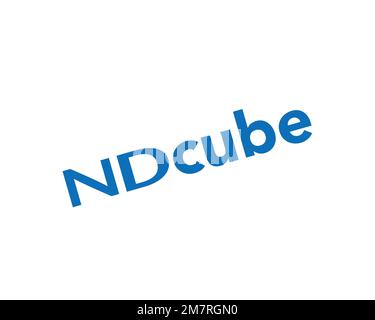 NDcube, rotated logo, white background B Stock Photo - Alamy