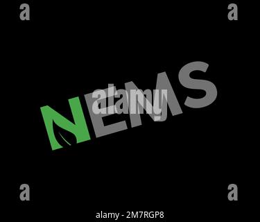 NEMS AS, Logo, Black background Stock Photo - Alamy