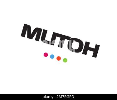 Mutoh Europe nv, rotated logo, white background Stock Photo - Alamy