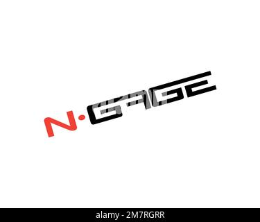 N Gage device, rotated logo, white background B Stock Photo - Alamy