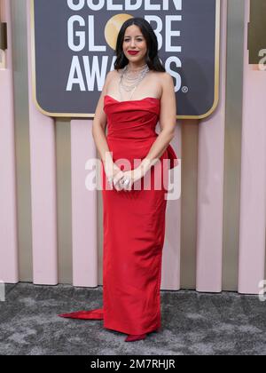 Naz Perez arrives at the 80th annual Golden Globe Awards at the Beverly ...