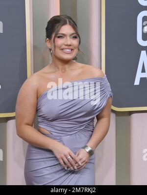 Robyn DelMonte arrives at the 80th annual Golden Globe Awards at the ...