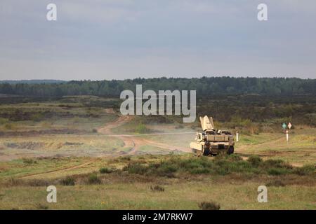 An M1150 assault breacher vehicle assigned to 588th Brigade Engineer ...