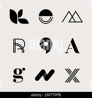 Modern classic business logo vector set Stock Vector Image & Art - Alamy