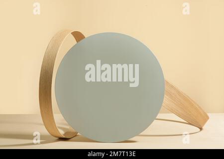 Minimalist geometry shape wooden scene. Abstract minimal empty stage ...