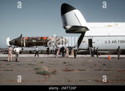 A starboard beam view of the deep submergence support ship Laney ...