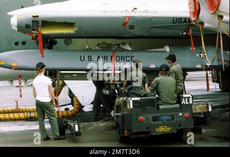 The missile crew from the 416th Bomb Wing, transports an Air-Launched ...