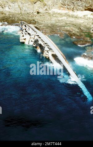 Aerial view of the capsized Philippines destroyer escort ship DATU ...