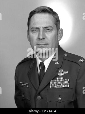 COL Wallace E. Parsons, USAF (uncovered). Country: Unknown Stock Photo ...