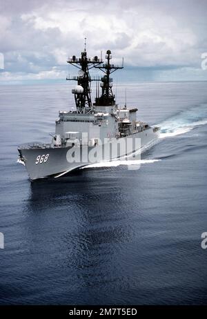 The destroyer ARTHUR W. RADFORD (DD-968) participates in an underway ...