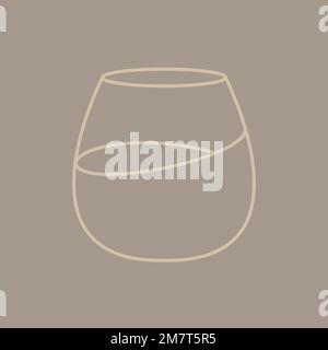 cocktail in glass line style icon vector illustration design Stock ...