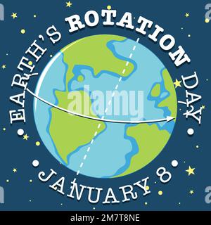Earth's Rotation Day banner design illustration Stock Vector Image ...