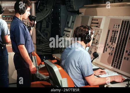 Missile Technician 1ST Class (Submarines) (MT1) (SS) Bruce Gelinas sits ...