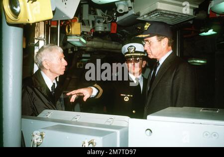 ADM Hyman G. Rickover, center, and ADM Kinnaird R. McKee, Director of ...