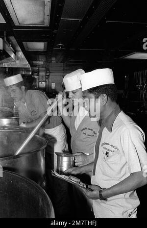 Mess Management SPECIALIST SEAMAN (MSSN) James Banks prepares the salad ...