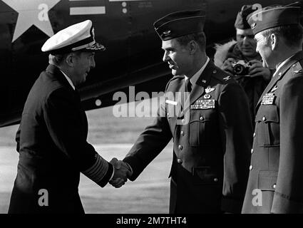 COL Donald Snyder, Commander of the 8th Tactical Fighter Wing, taxis an ...