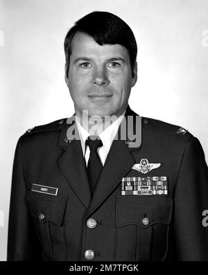 COL William T. Harry, USAF (uncovered). Country: Unknown Stock Photo ...