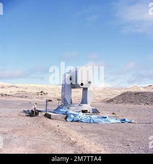 A view of a Rolling Airframe Missile (RAM) on San Nicolas Island ...