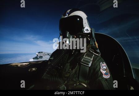A view from the cockpit of an Attack Squadron 176 (VA-176) KA-6D ...