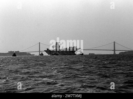 A starboard bow view of the anti-submarine warfare support aircraft ...