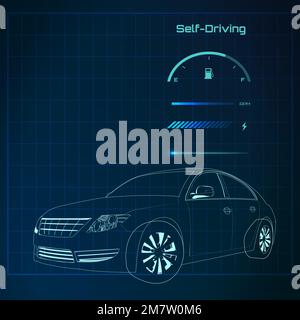 Blue sedan automotive design vector Stock Vector Image & Art - Alamy