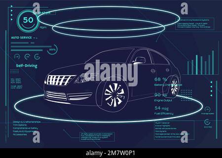 Blue sedan automotive design vector Stock Vector Image & Art - Alamy