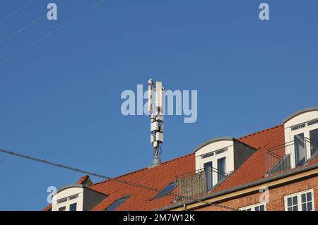 Copenhagen/Denmark/10 January 2023/ Sirens placed on danish roofs in ...