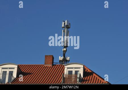 Copenhagen/Denmark/10 January 2023/ Sirens placed on danish roofs in ...