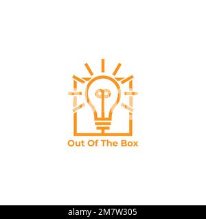 think out of the box mind line icon, outline symbol, vector ...