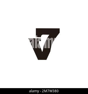 Bold Initial Letter V7 Logo Design. Number Seven in the Negative Space ...