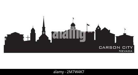 Carson City Nevada city skyline silhouette. Vector illustration Stock ...