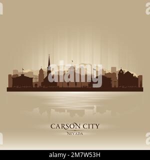 Carson City Nevada city skyline silhouette. Vector illustration Stock ...
