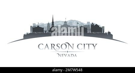 Carson City Nevada city skyline silhouette. Vector illustration Stock ...
