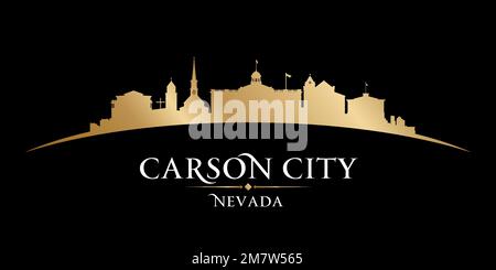 Carson City Nevada city skyline silhouette. Vector illustration Stock ...