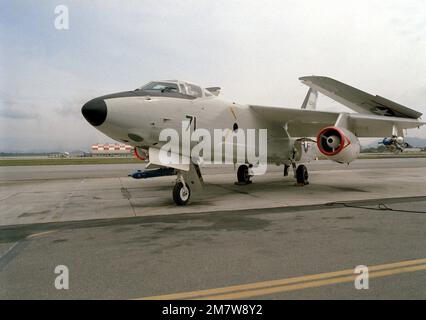 A view of an electronic warfare (jammer) pods installed on an A-3 ...