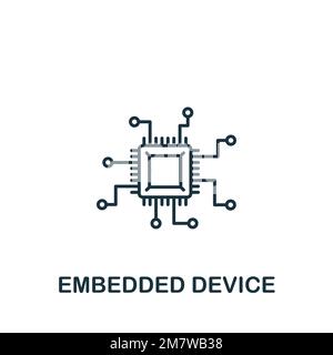 Embedded system icon. Monochrome simple sign from digitalization ...