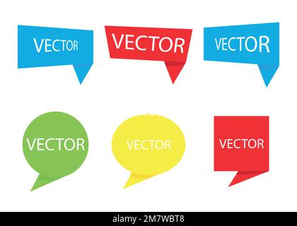 Set of vector banner. Annotation ribbon. Speech bubble isolated on ...