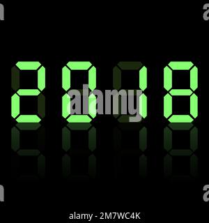 Digital numbers 0 - 10 on white background. flat style. digital numbers ...