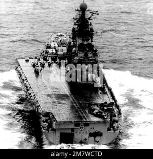 A stern view of the Soviet guided missile vertical take-off and landing ...