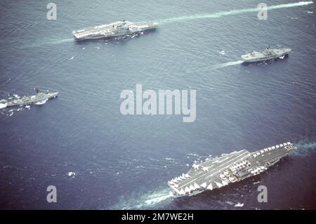 USS Joseph Strauss (DDG-16) and Soviet Balzam AGI 1988 Stock Photo - Alamy