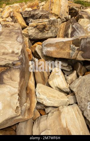 Dramatic tightly framed natural patterns caused by cliff, coastal ...