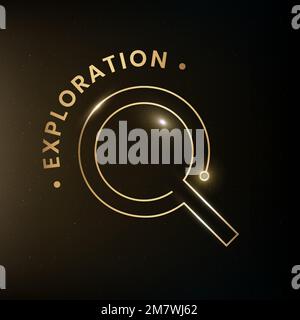 Exploration education logo template vector with magnifying glass ...