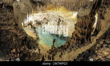 fascinating world of dripstone cave Cuevas del Drach, Mallorca, Spain ...