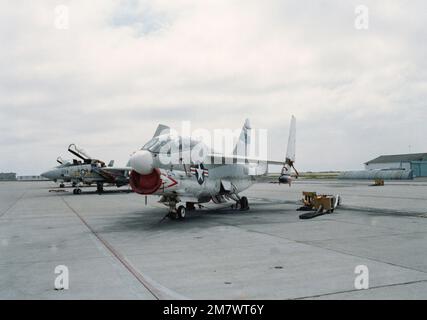 A view of an A-7 Corsair II aircraft fitted with a Radar Simulating Set ...