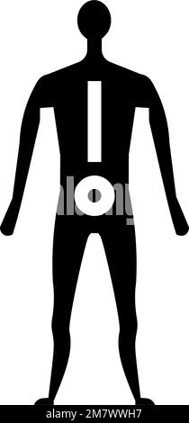 Lower back pain black glyph icon Stock Vector Image & Art - Alamy
