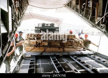 Members of the 1300th Military Airlift Squadron airlift control element ...