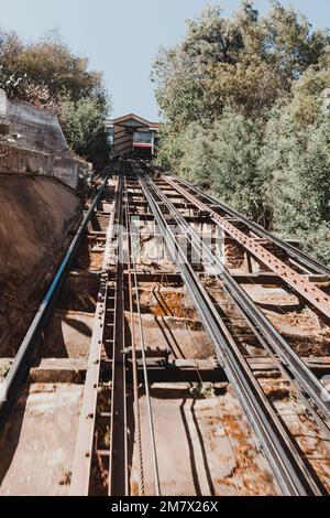 Funicular transportation in Valparaiso city, Chile Stock Photo - Alamy