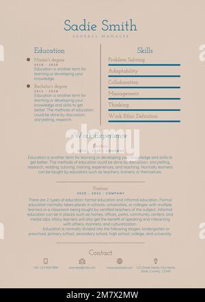 Creative resume editable template vector for job hunt Stock Vector ...