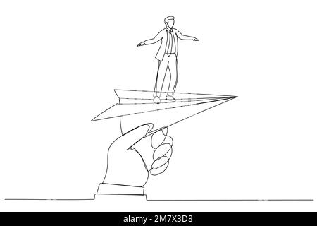 airplane take off line art continuous line drawing vector illustration ...