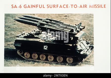 A left side view of three Soviet M-1974 (2S1) self-propelled (SP) 122mm ...